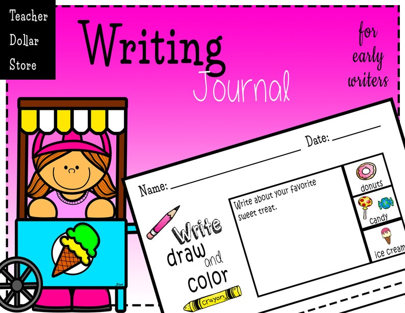 Worksheets : Writing Journals for Early Writers - Etsy