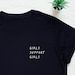 Girls Support Girls Shirt, Feminist Pocket Print T-shirt, Feminism ...