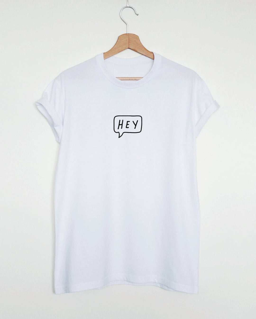 Hey Shirt, Cute Hello T-shirt, Speech Bubble Tshirt, Funny Graphic Tee ...