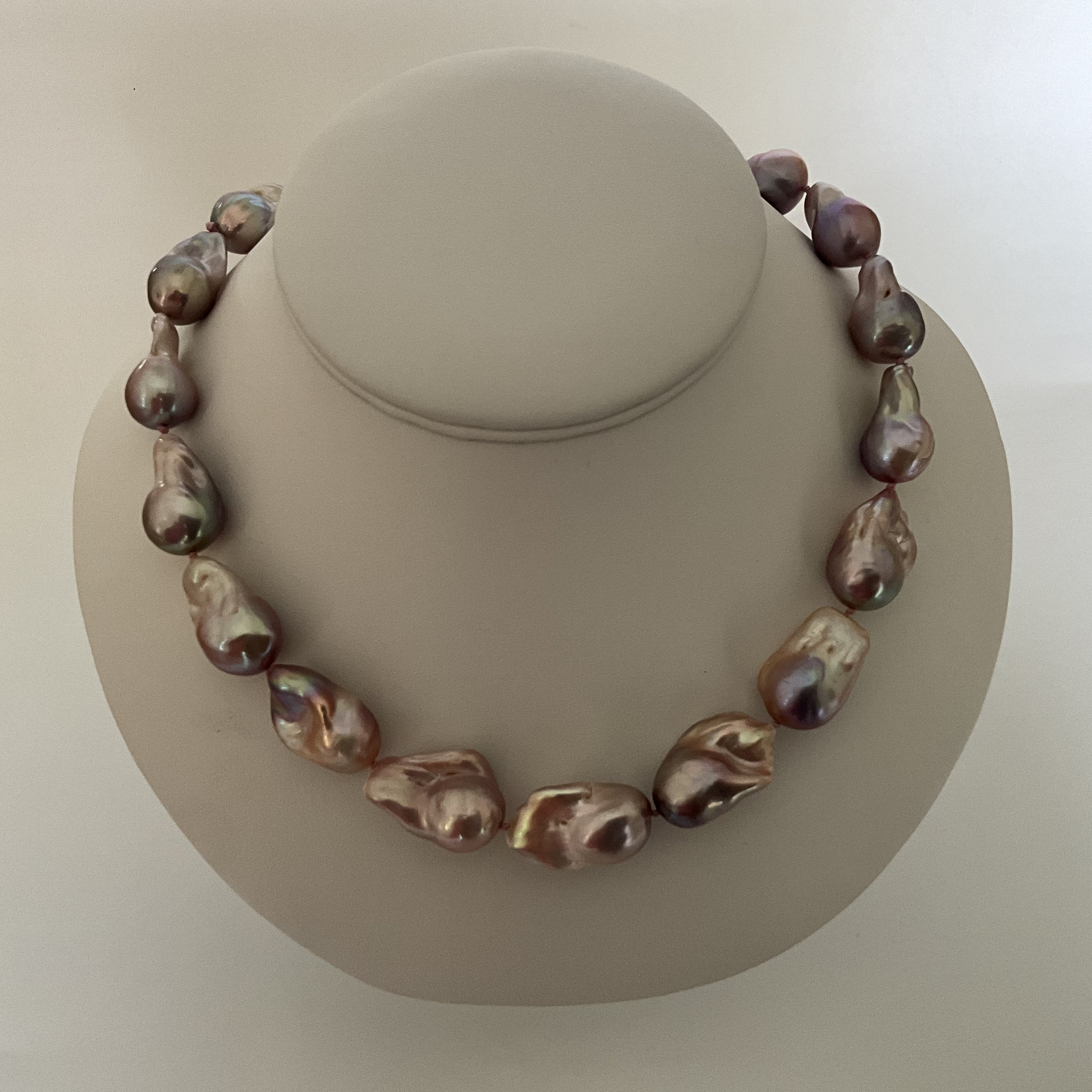 Baroque Pearl Necklace, Pink Pearl Strand, Pearl Jewelry - Etsy