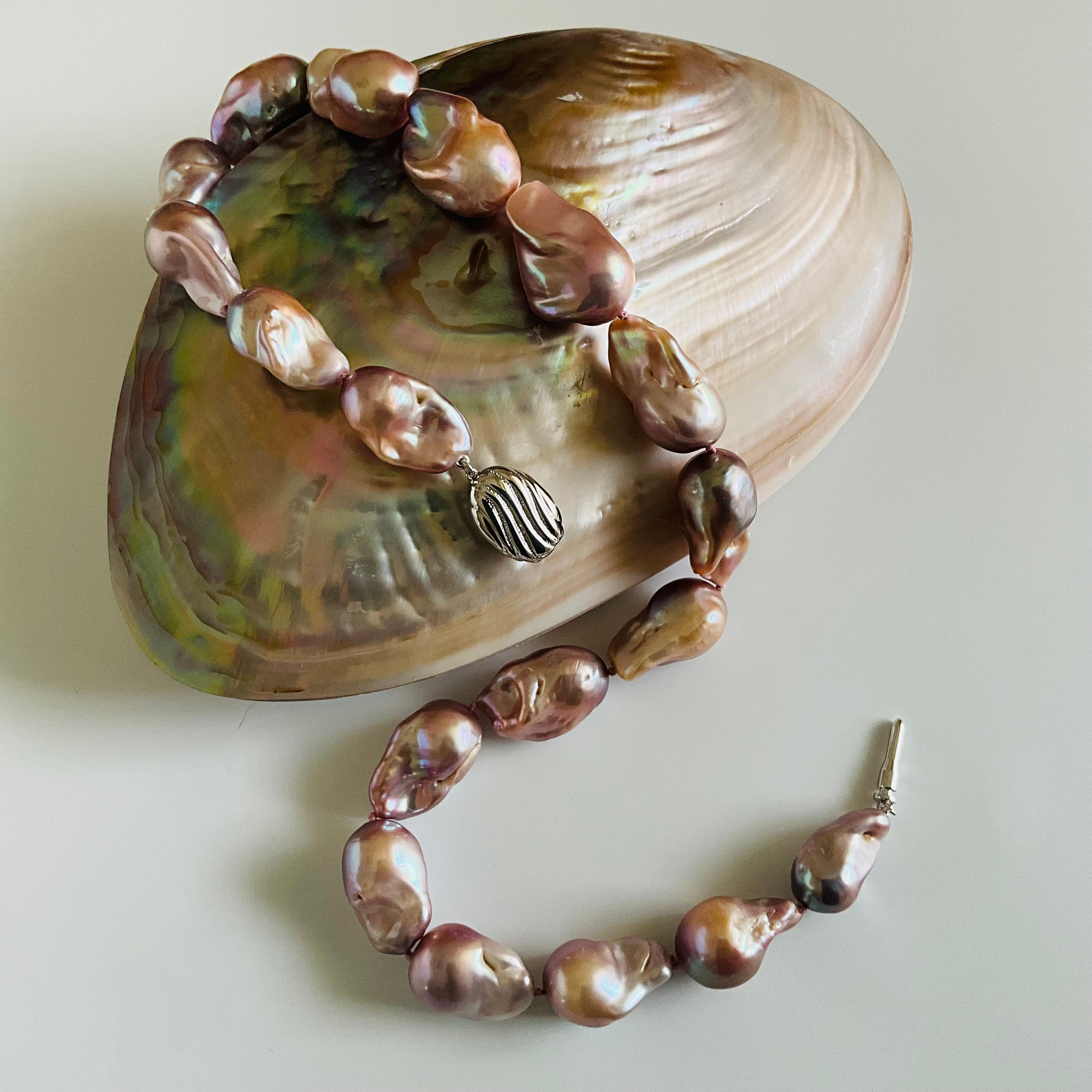 Baroque Pearl Necklace, Pink Pearl Strand, Pearl Jewelry - Etsy