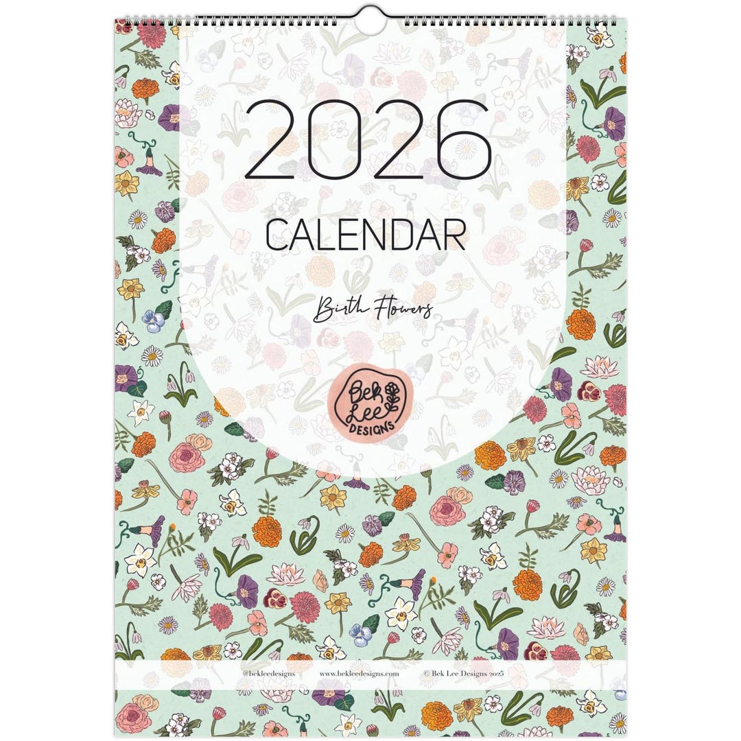 Birth Flower Calendar by Bek Lee Designs - Etsy UK
