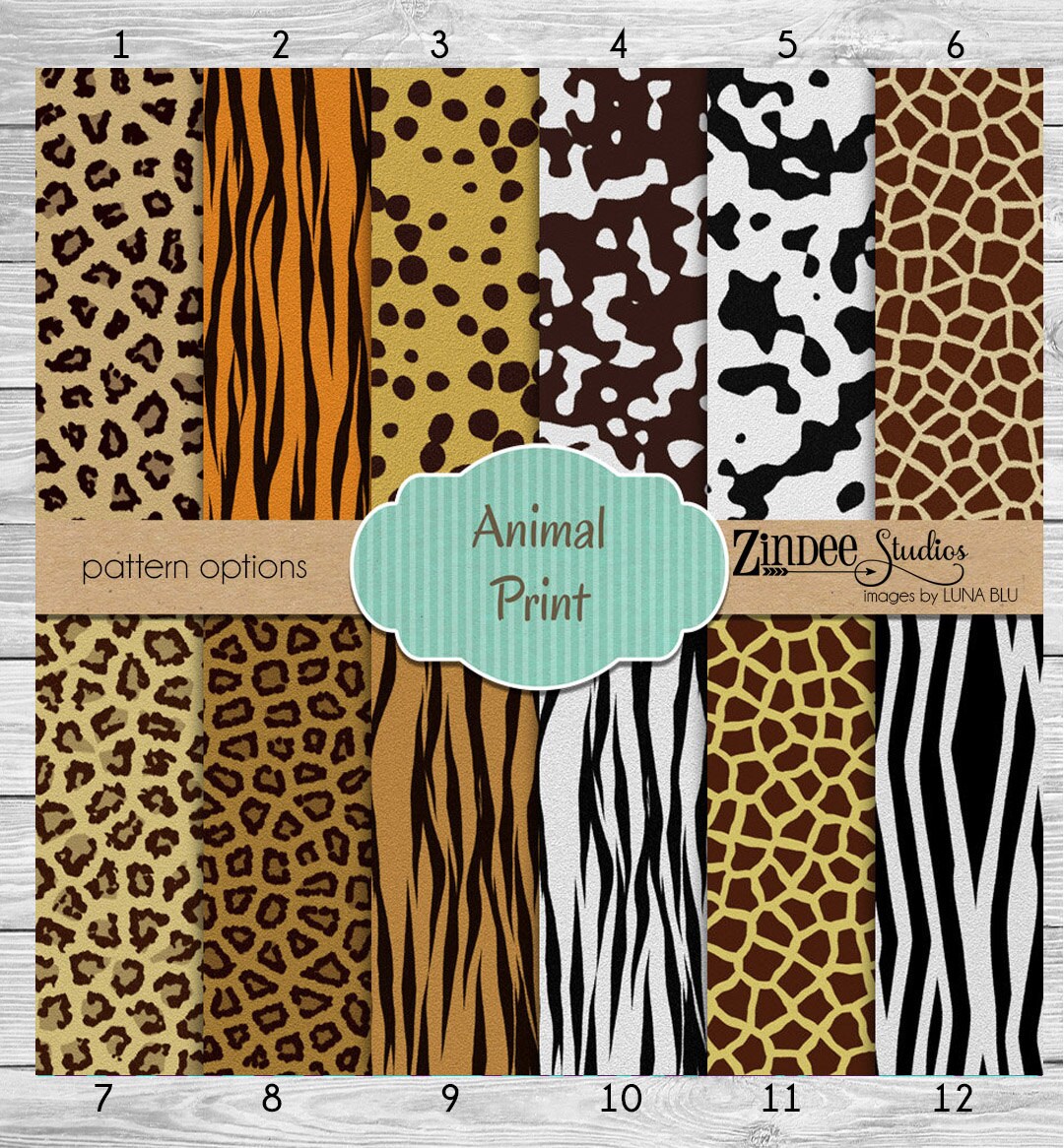 Animal Print Pattern Vinyl HEAT TRANSFER or ADHESIVE, Htv or Permanent ...
