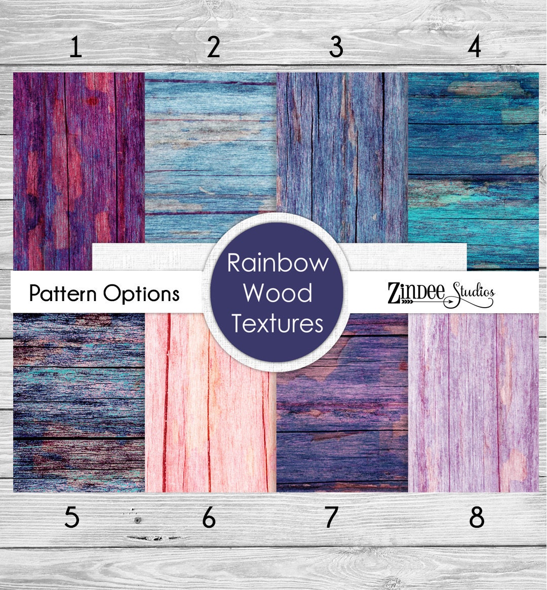 Rainbow Wood Pattern Vinyl HEAT TRANSFER or ADHESIVE, Printed Vinyl ...