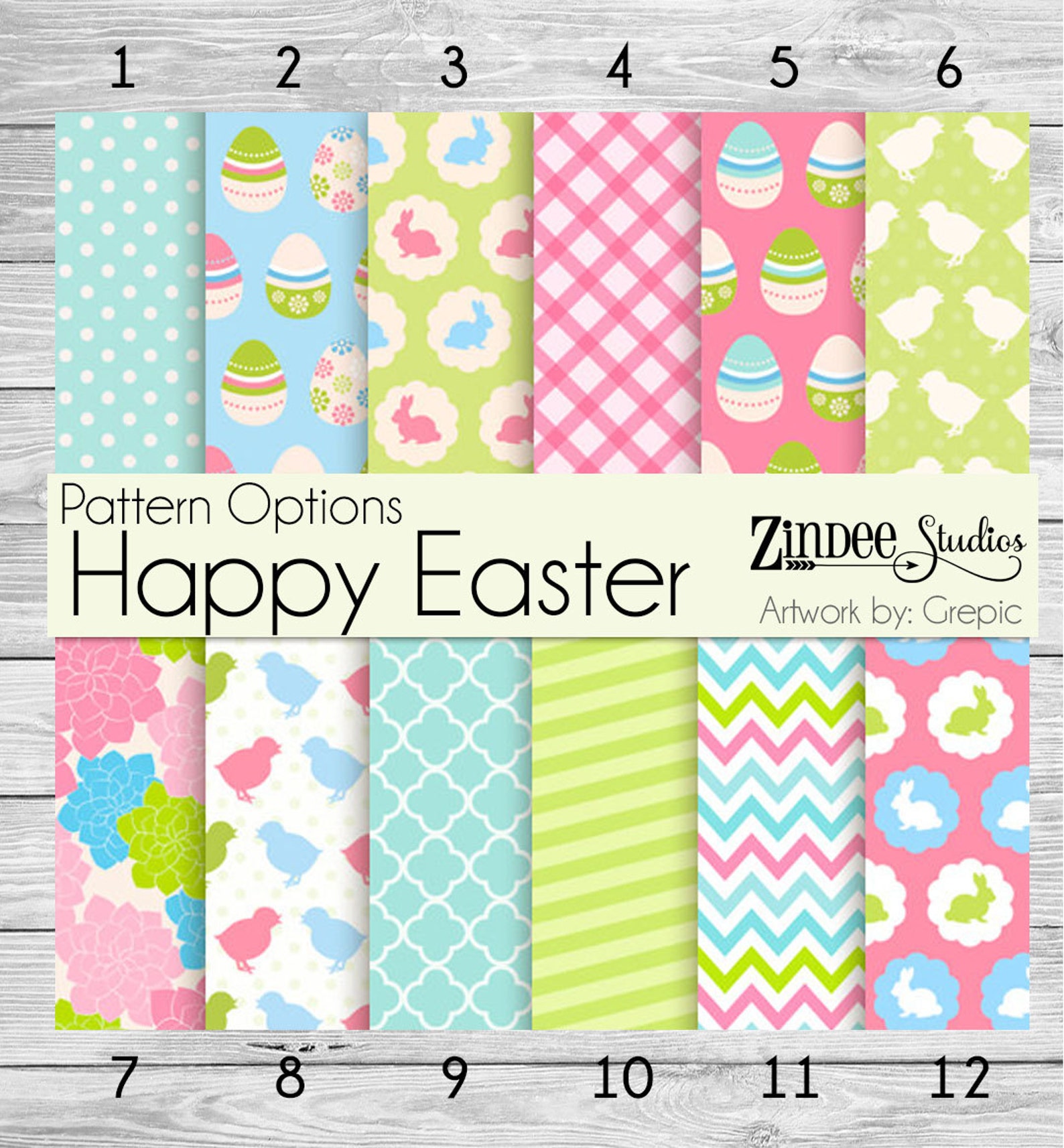 Happy Easter Pattern Vinyl HEAT TRANSFER or ADHESIVE, Htv or Permanent ...