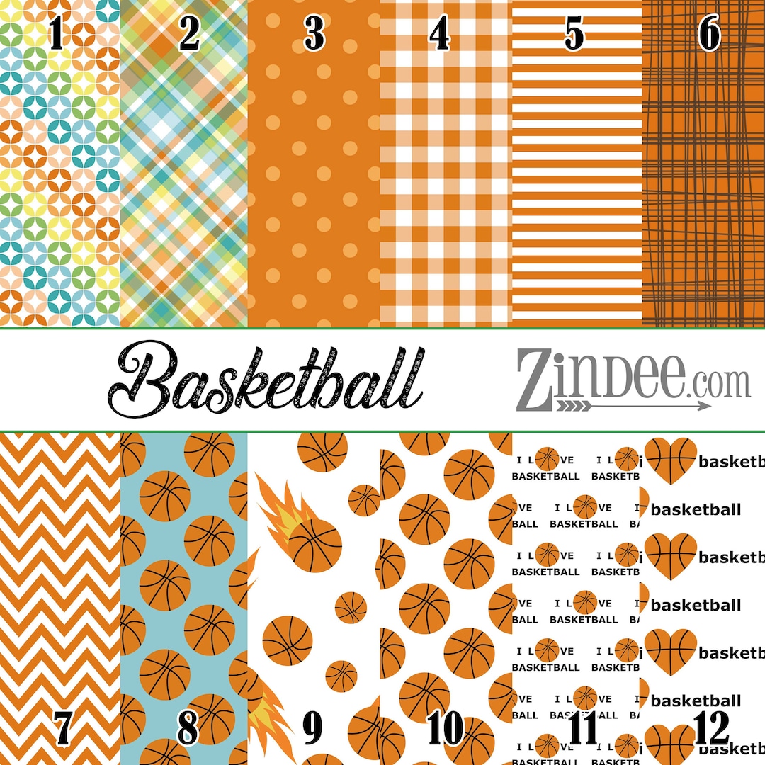 Basketball Pattern Vinyl HEAT TRANSFER or ADHESIVE, Htv or Permanent ...