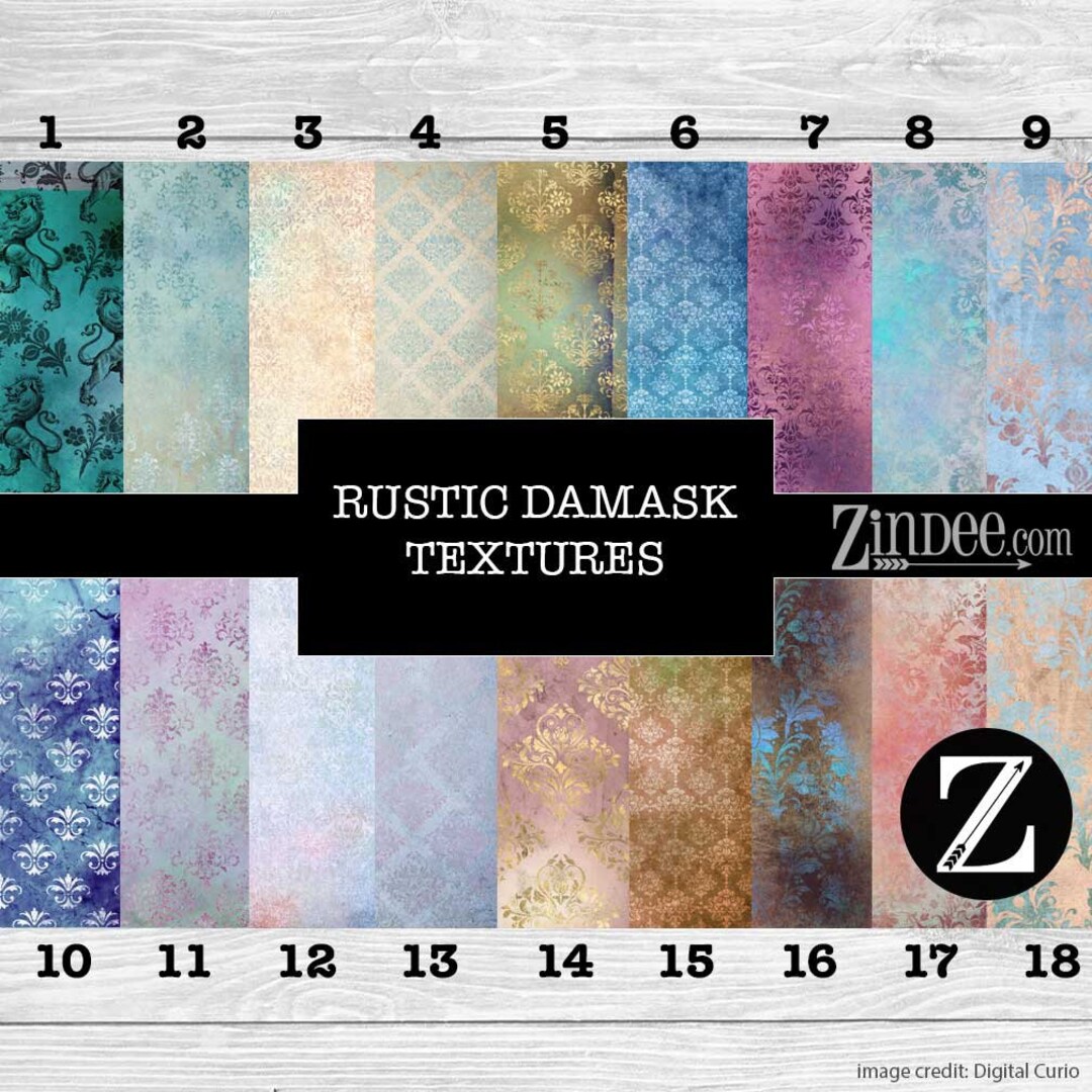 Rustic Damask Textures Pattern Vinyl HEAT TRANSFER or ADHESIVE, Htv or ...