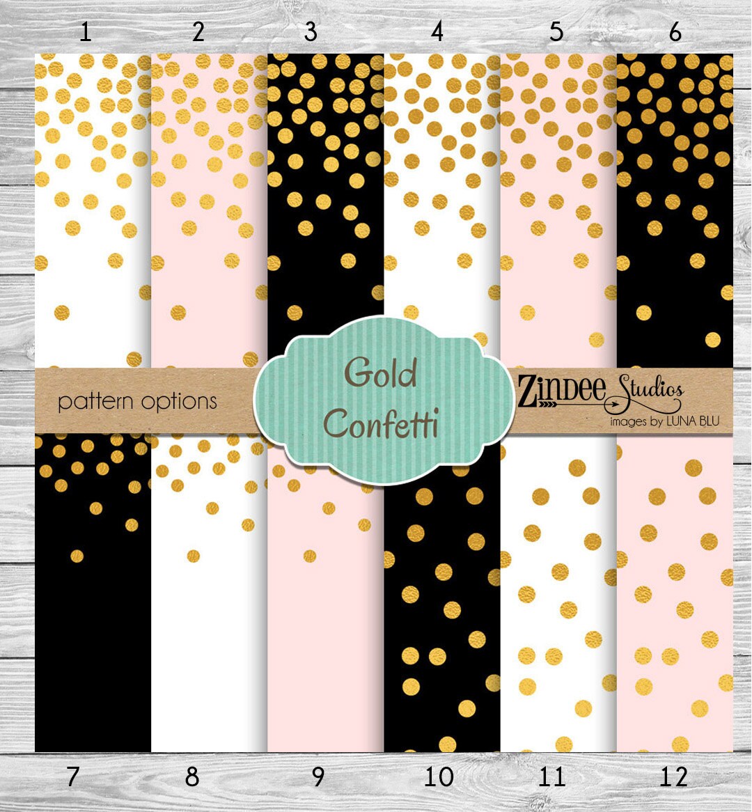 Gold Confetti Pattern Vinyl HEAT TRANSFER or ADHESIVE, Htv or Permanent ...