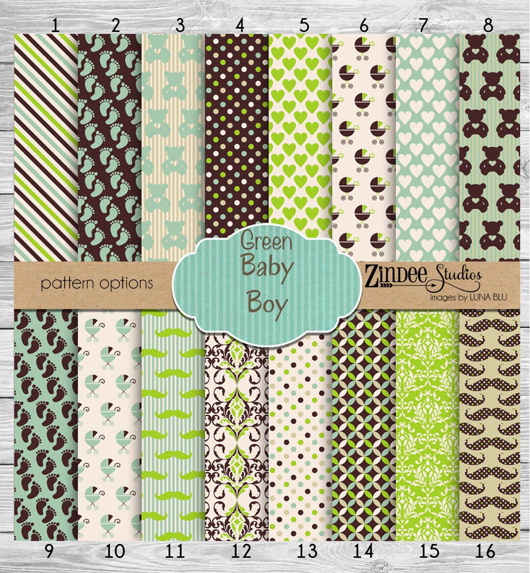 Baby Boy Green Pattern Vinyl HEAT TRANSFER or ADHESIVE, Htv or ...