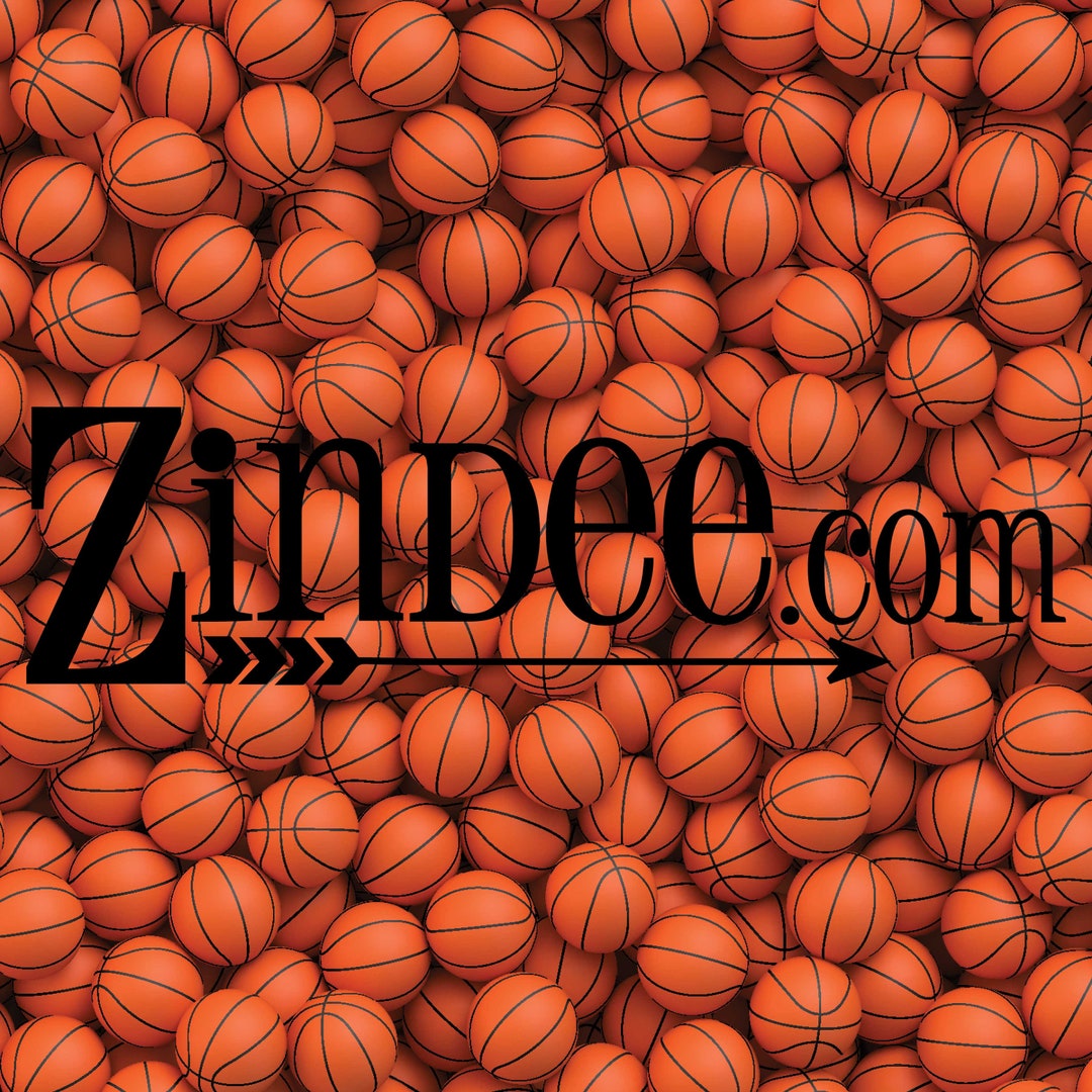 Basketballs 2 Printed Vinyl Pattern Vinyl HEAT TRANSFER or ADHESIVE ...