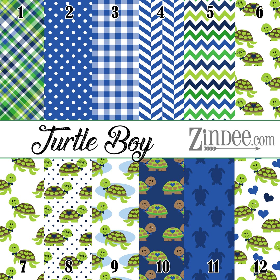 Turtle Boy Pattern Vinyl HEAT TRANSFER or ADHESIVE, Htv or Permanent ...