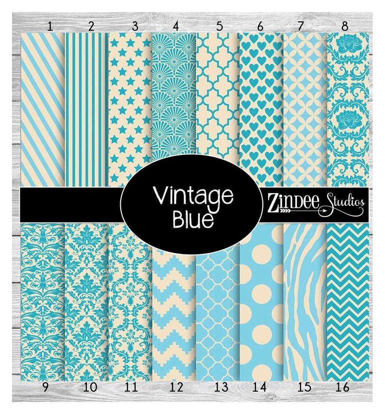 Vintage Blue Pattern Vinyl HEAT TRANSFER or ADHESIVE Htv or | Etsy