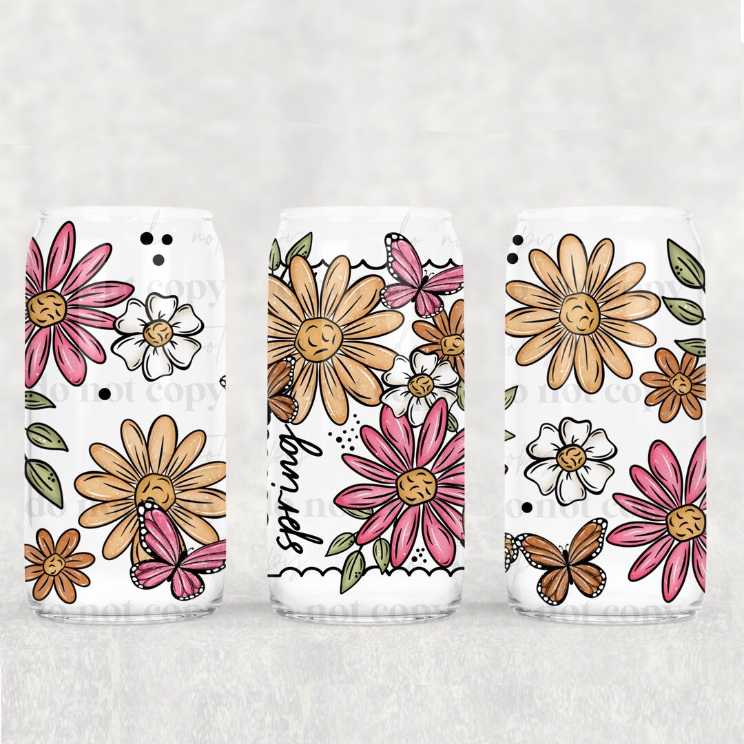 Spring Stamp UV DTF Can Wrap - Waterproof - Easy and Ready to Apply ...
