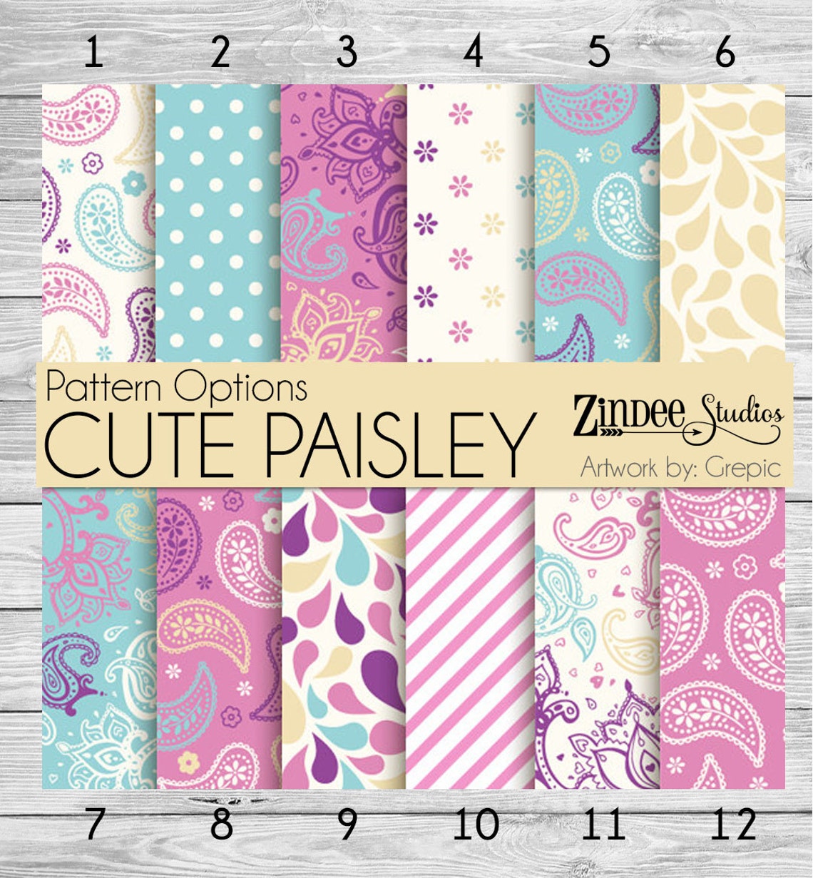 Cute Paisley Pattern Vinyl HEAT TRANSFER or ADHESIVE Htv or - Etsy