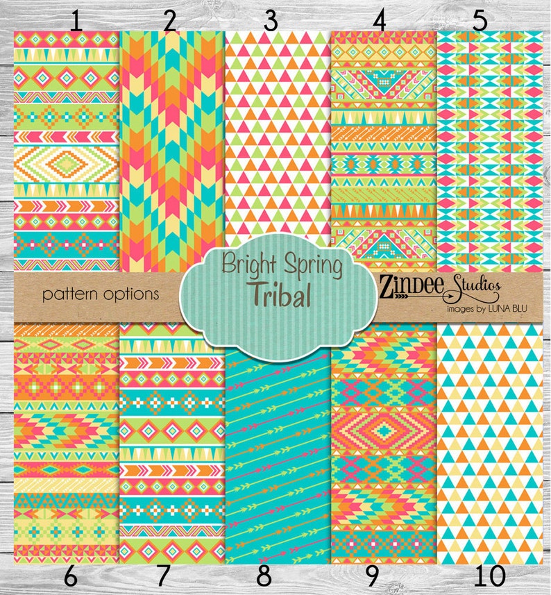 Bright Spring Tribal Pattern Vinyl HEAT TRANSFER or ADHESIVE - Etsy