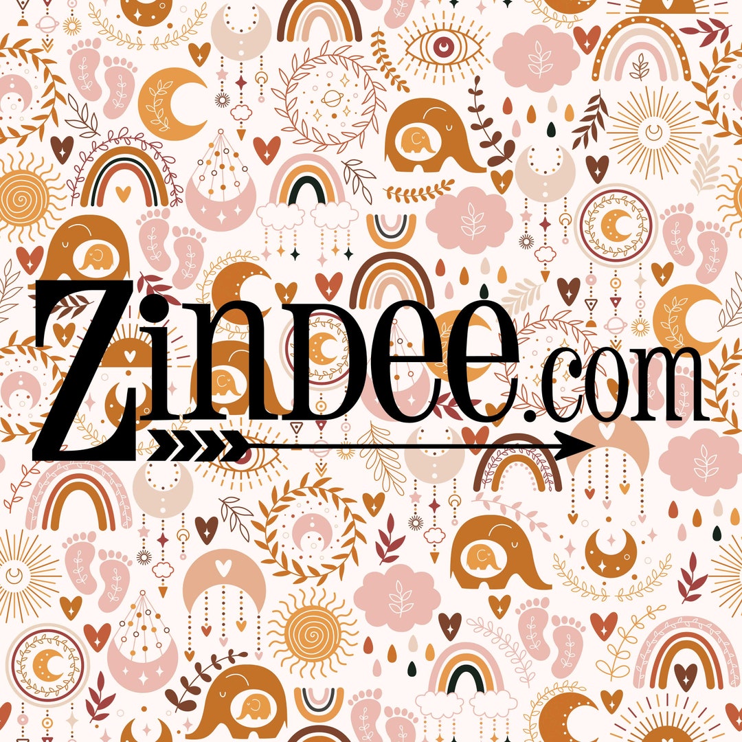 Boho Baby Pink Printed Vinyl Pattern Vinyl HEAT TRANSFER or ADHESIVE ...