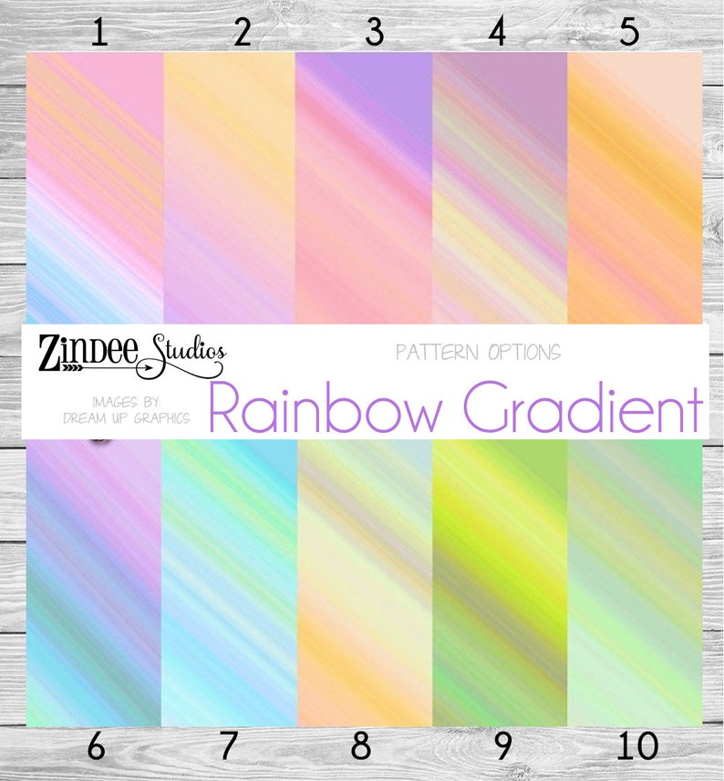 Rainbow Gradient Patterns Vinyl HEAT TRANSFER or ADHESIVE, Htv or ...