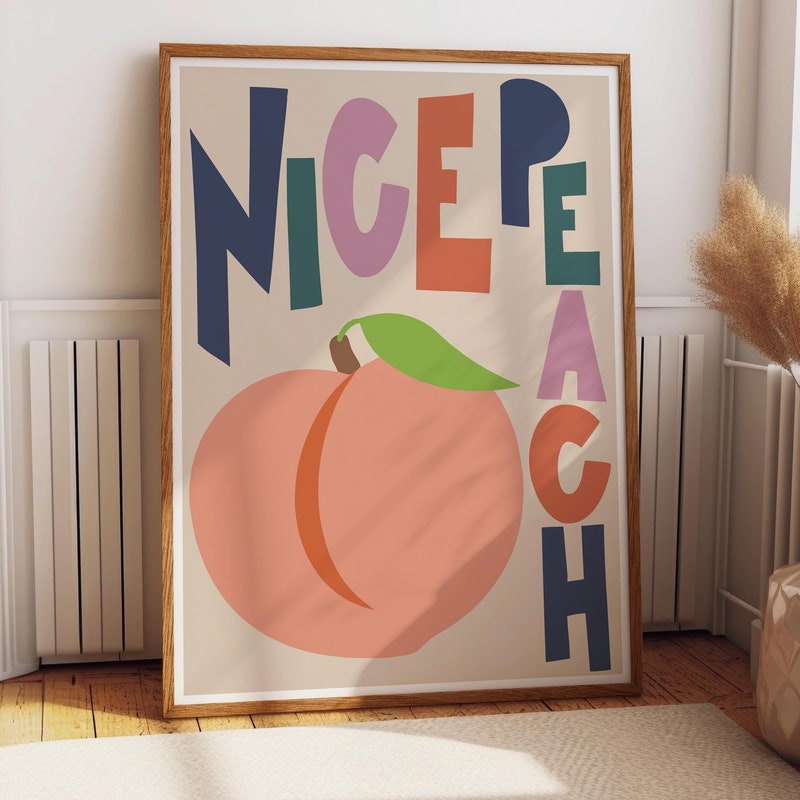 Peach Poster - Etsy UK