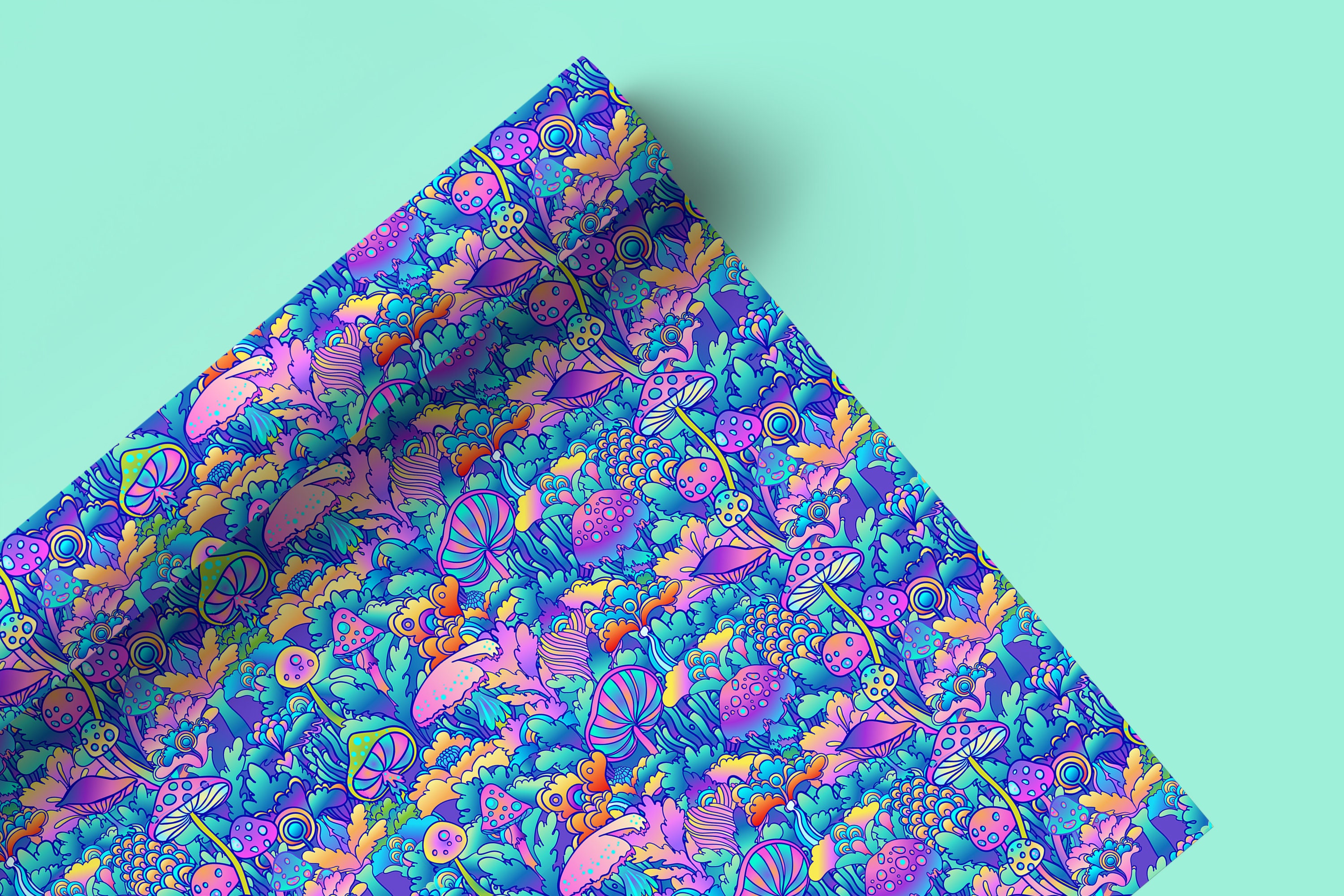 Psychedelic Trippy Mushroom Wrapping Paper, Holiday Gift Wrap, Trippy ...