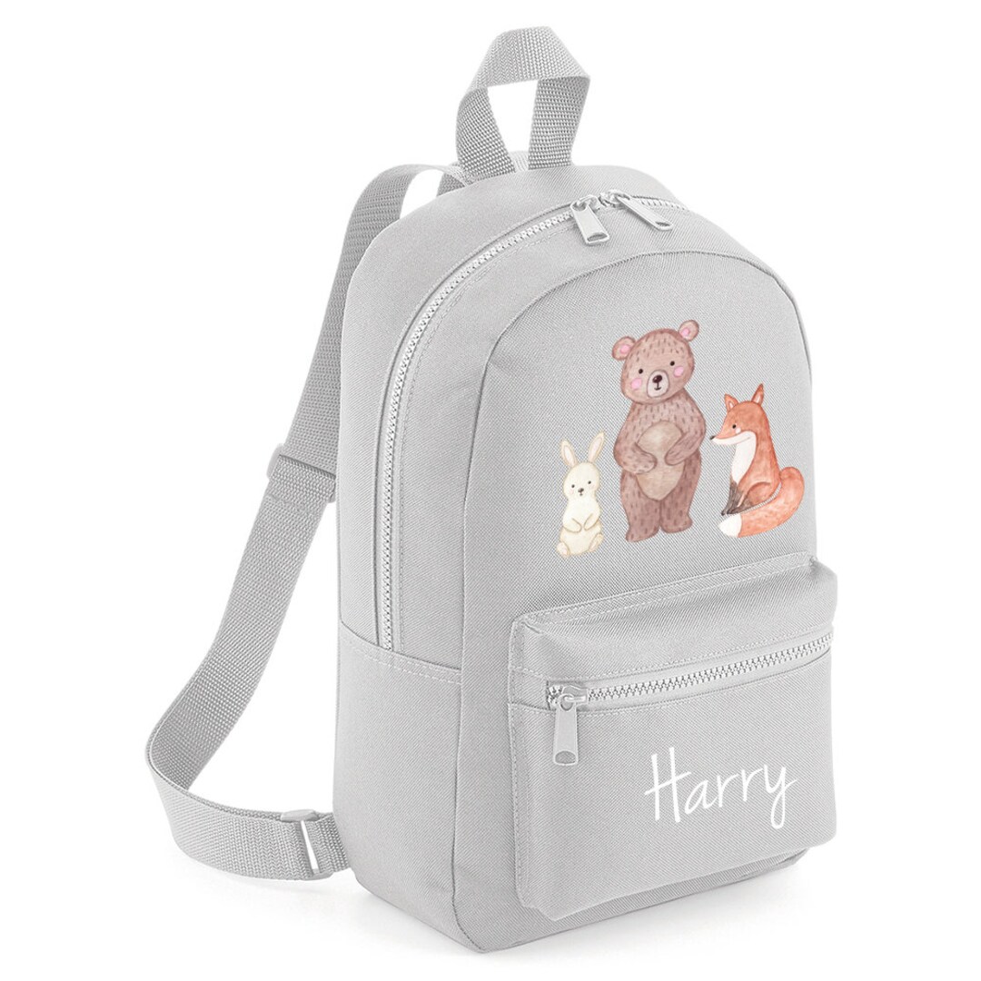 Personalised Woodland Animal Backpack, Animals Back to School Bag ...