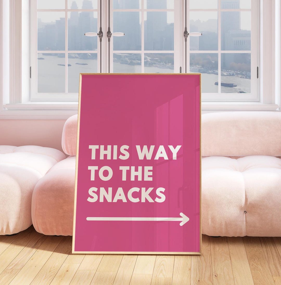 This Way to the Snacks Print, Snacks Print, Gift for Foodie, Food Print ...