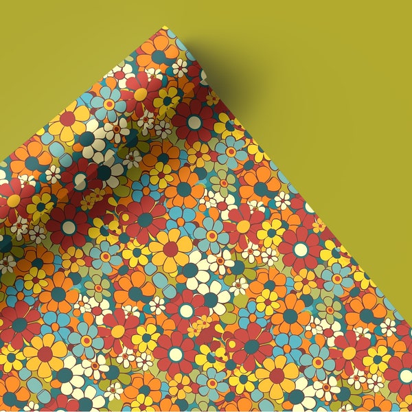 Flower Wrapping Paper - Etsy