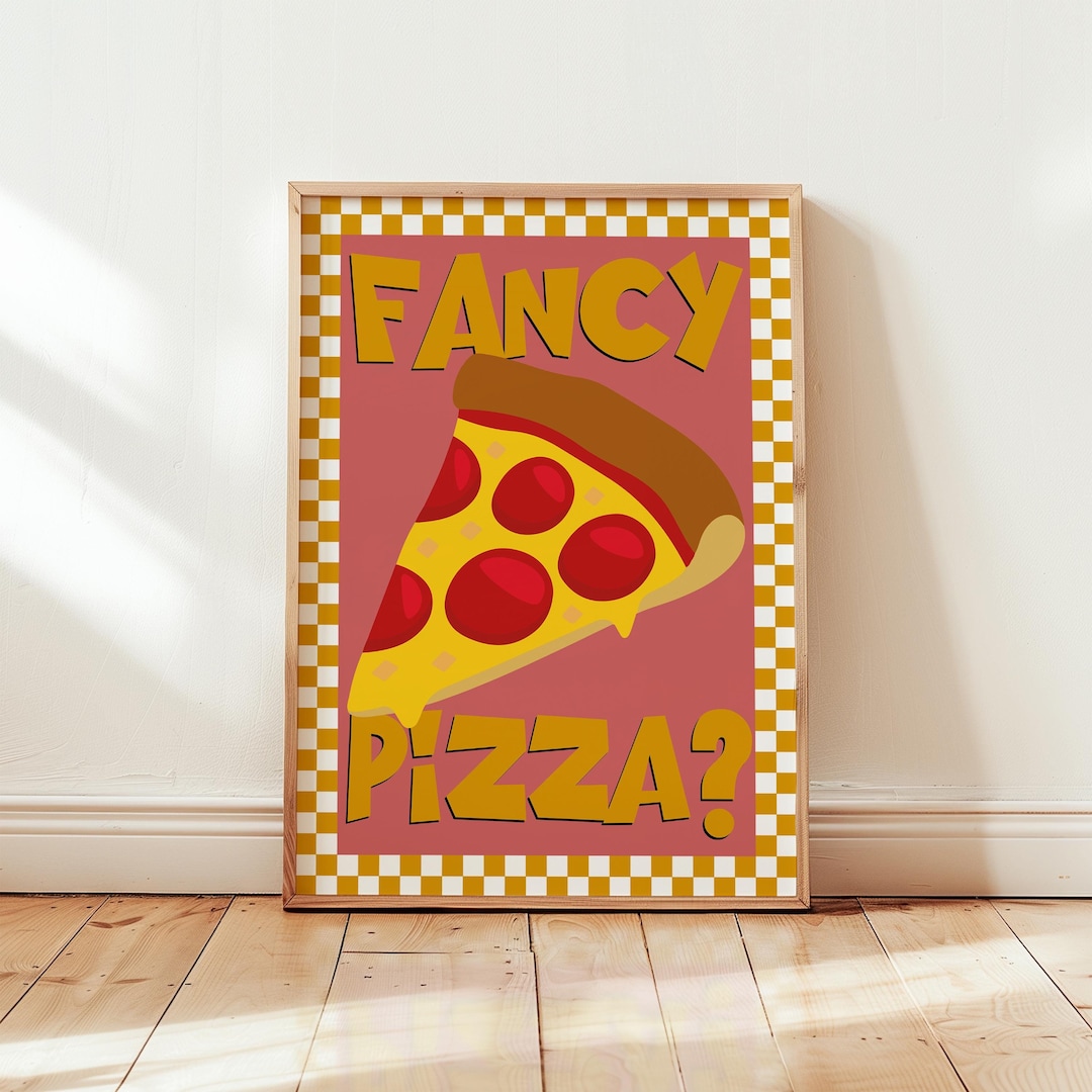Pizza Print, Fancy Pizza Print, Gift for Foodie, Pizza Lover Print ...