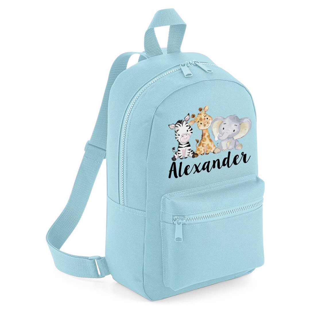 Personalised Safari Animal Backpack, Animals Back to School Bag ...