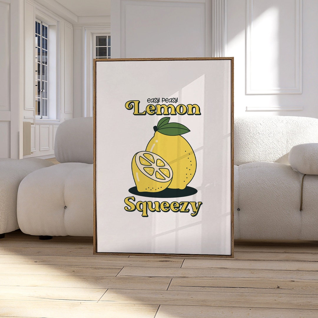 Lemon Print, Easy Peasy Lemon Squeezy Print, Cute Food Print, Gallery ...