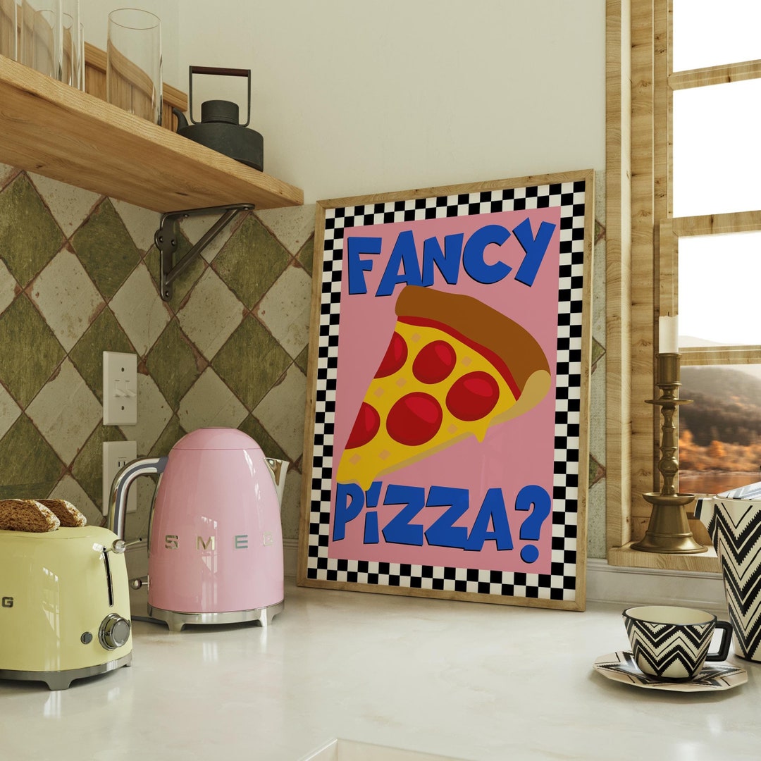 Pizza Print, Fancy Pizza Print, Gift for Foodie, Pizza Lover Print ...