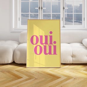 OUI OUI Print, Colourful Wall Decor, Bedroom Print, Eclectic Wall Art ...