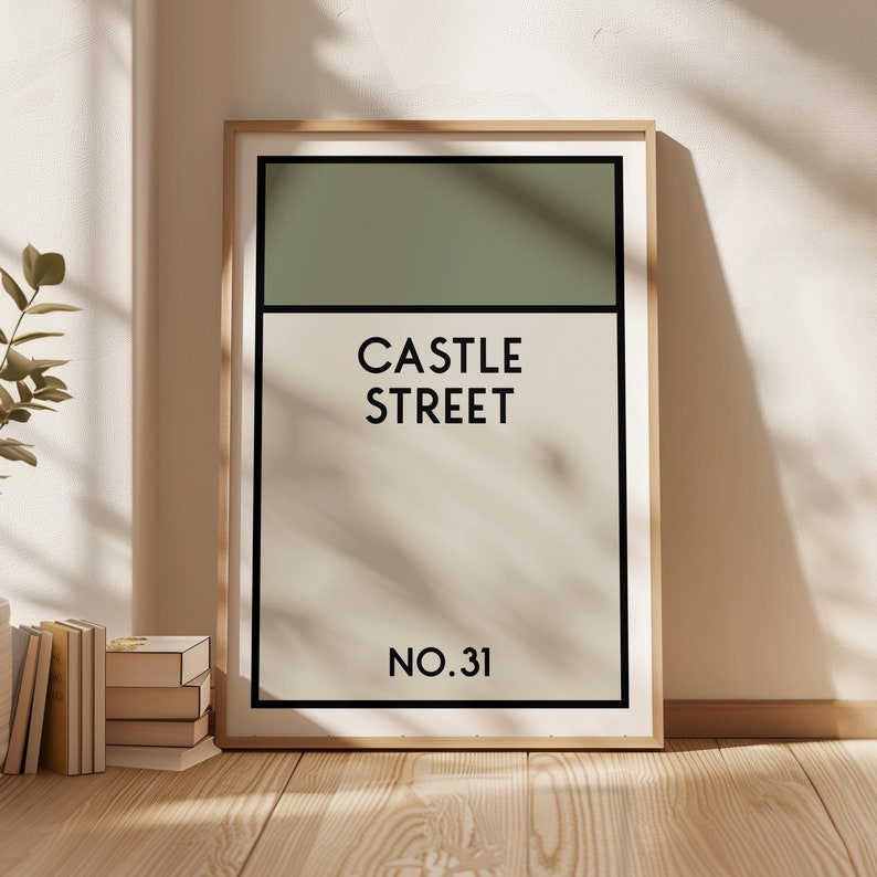 Personalised Board Game Street Print Poster, Custom Wall Art, Any ...