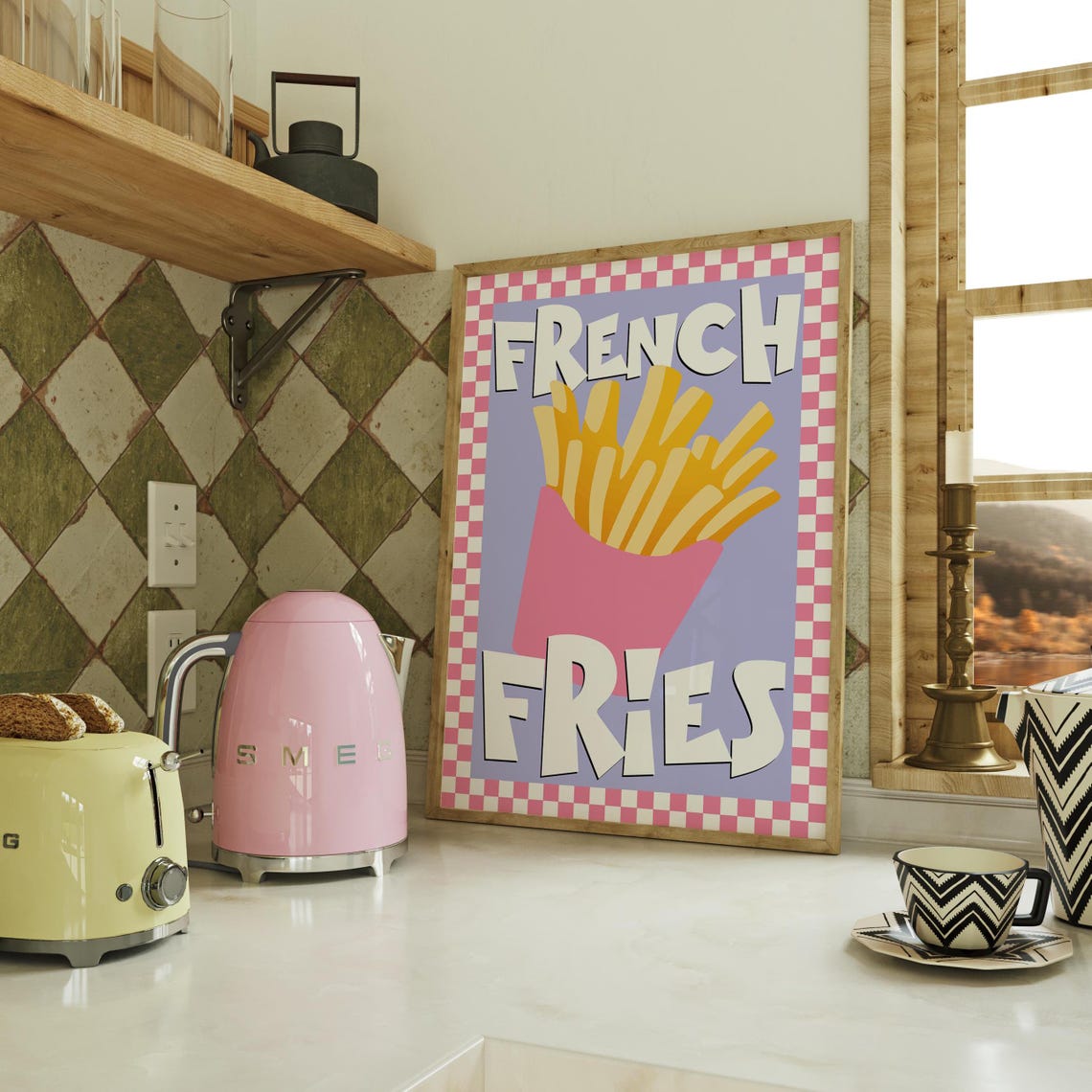French Fries Print, Fries Print, Gift for Foodie, Food Print, Kitchen ...