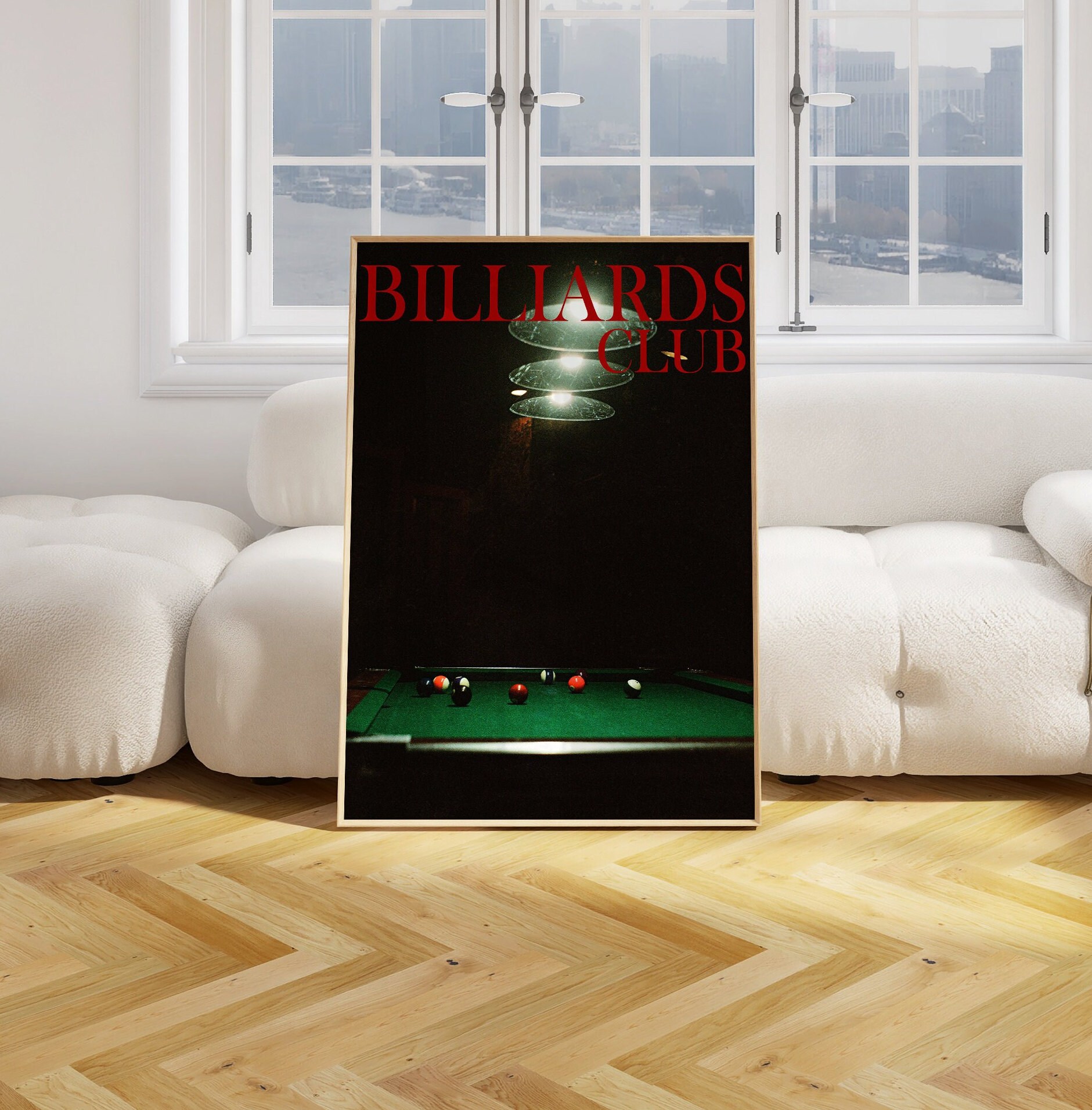 Billiards Club Poster Billiard Print 70s Retro Wall Art Print ...