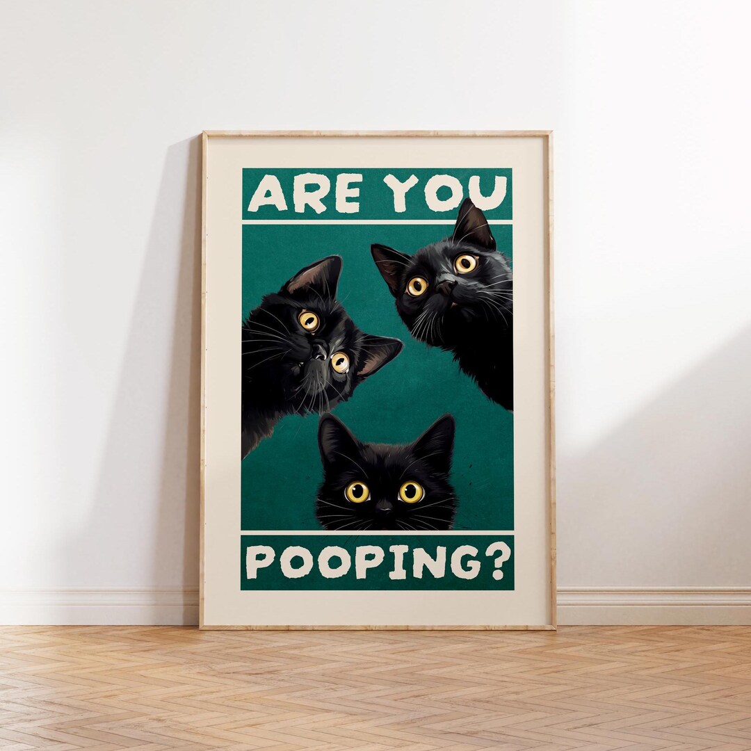 Are You Pooping Print, Colourful Wall Decor, Bathroom Print, Eclectic ...