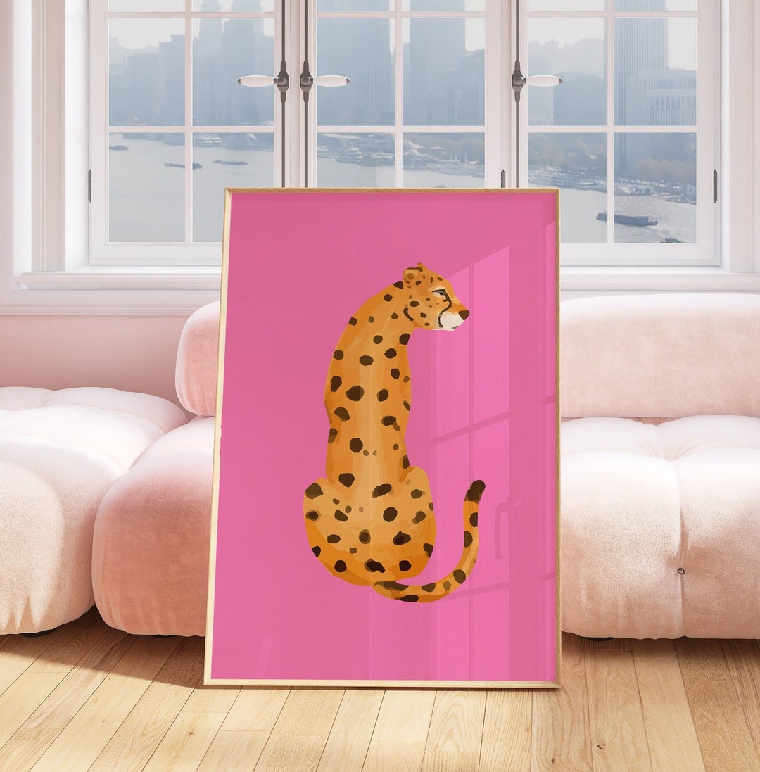 Pink Leopard Print, Preppy Room Decor, Preppy Leopard Poster, Jungle ...