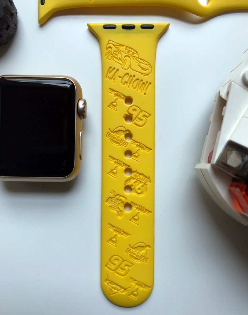 Cars 'lightning Mcqueen' Engraved Apple Watch Band | Etsy