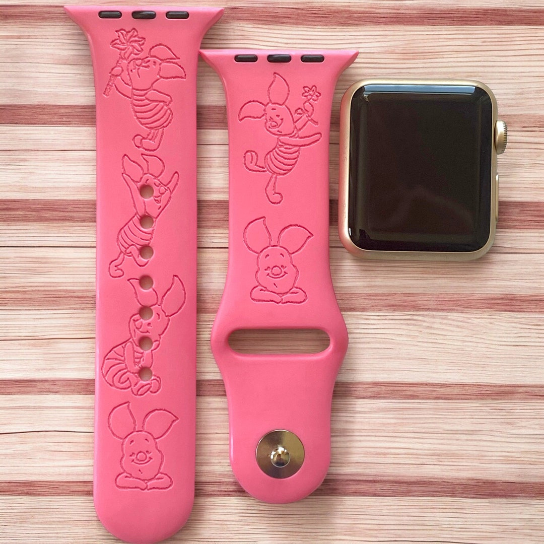 Piglet the Pig Engraved Apple Watch Band, 24 Colors, 38mm 40mm 41mm ...