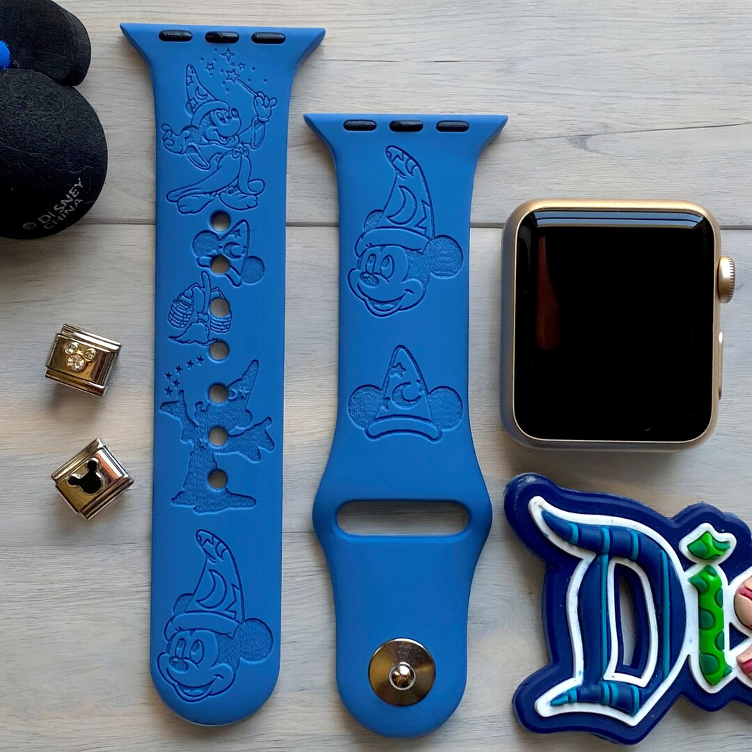 Sorcerer Mickey Engraved Watch Band, 24 Colors, 38mm 40mm 41mm 42mm ...