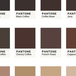 But First Coffee Pantone Coffee Colors Printable Wall Art | Etsy