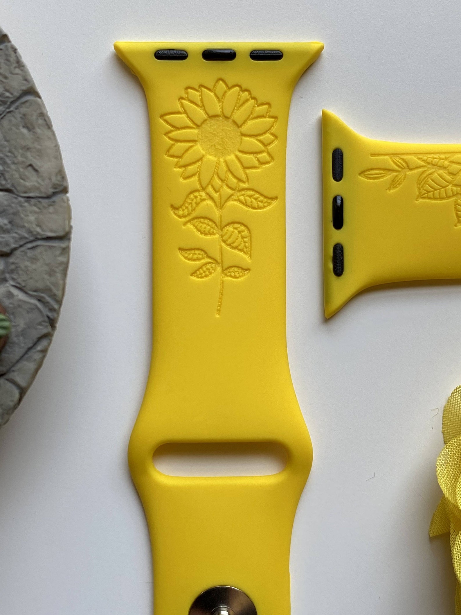 Sunflower Engraved Apple Watch Band 24 Colors 38mm 40mm | Etsy