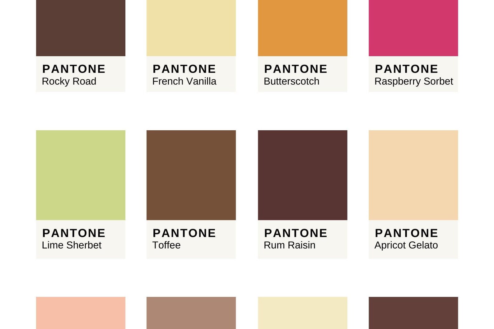 We All Scream for Ice Cream Pantone Colors Printable Wall Art | Etsy