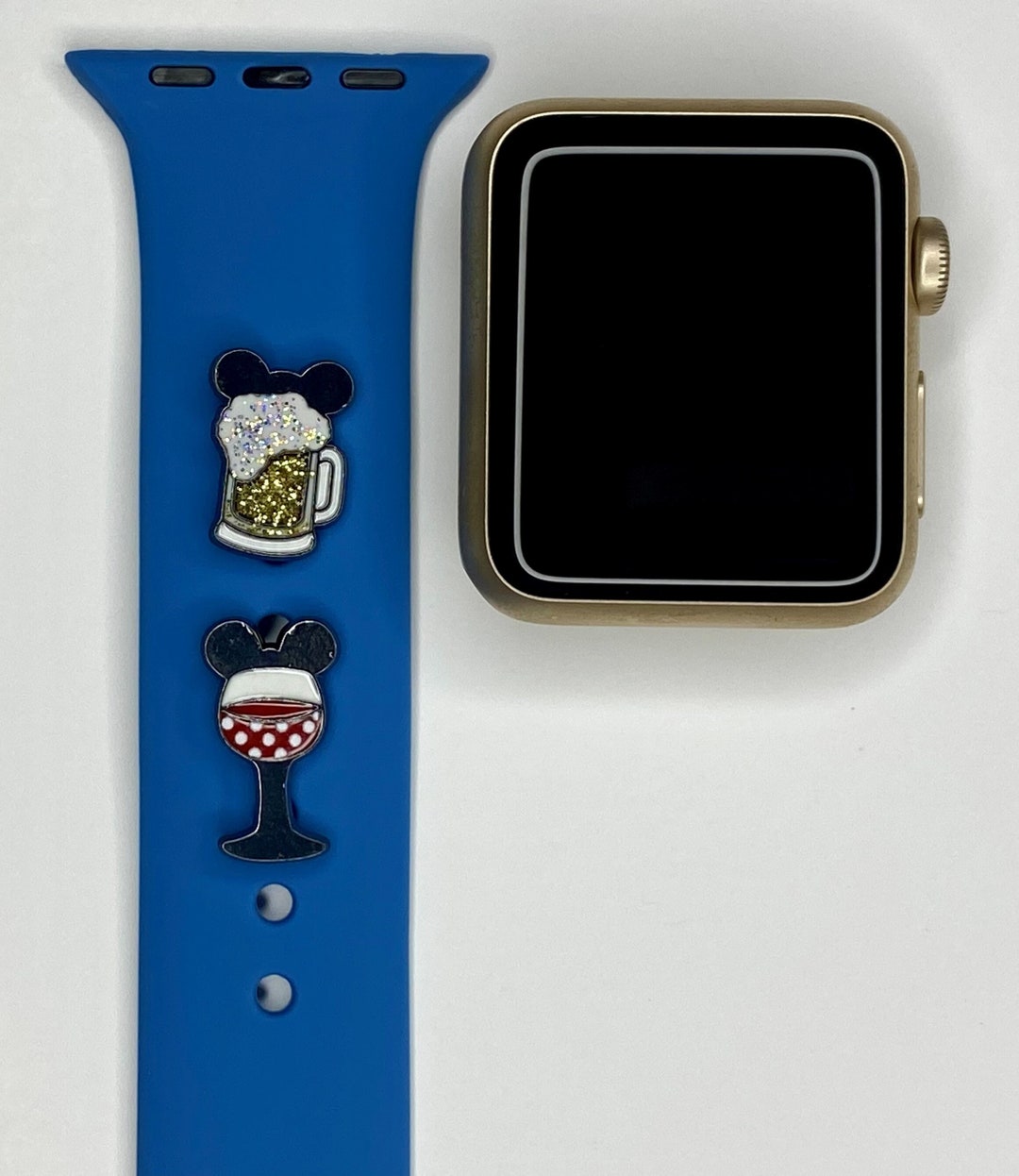 Mickey and Minnie Beer and Wine Apple Watch Band Charm Apple Watch Band ...