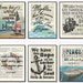 Nautical Bible Verse Favorite Art Prints, Set of 4, UNFRAMED, Vintage ...