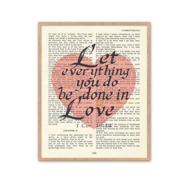 1 Corinthians 16 14 - Etsy