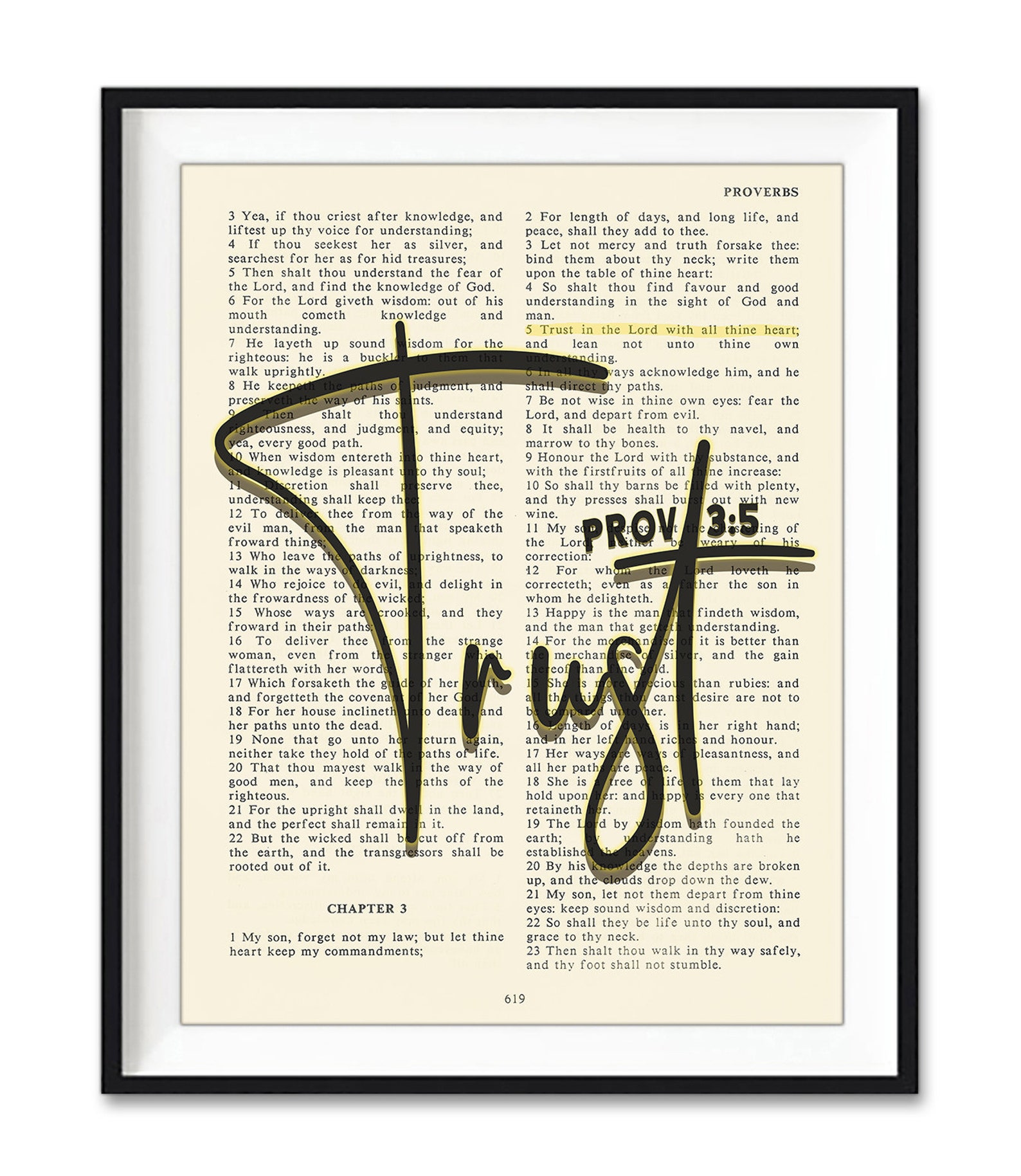 One Word Bible Verse Art Prints Set of 4UNFRAMED Christian | Etsy