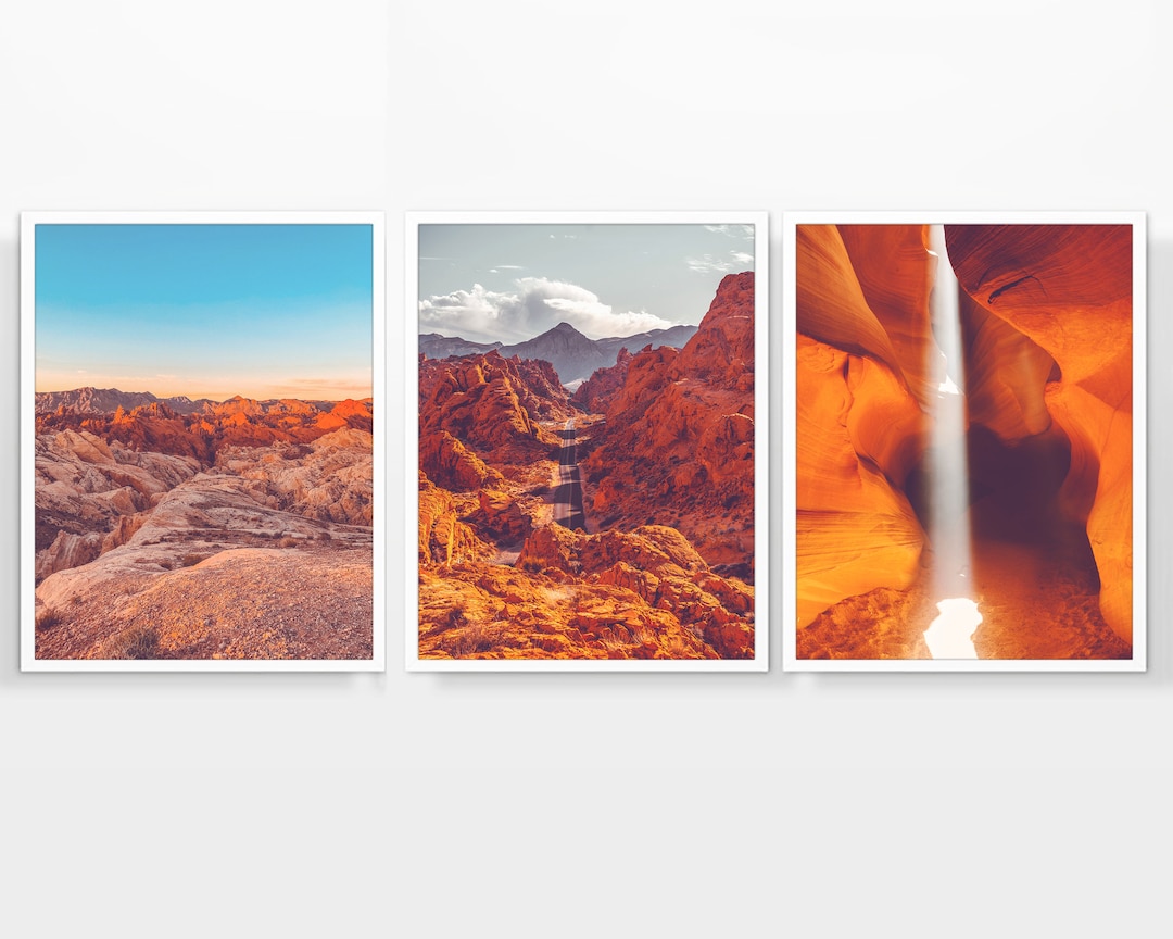 Sedona Red Rock Photography Print Set: Vintage Desert Wall Art - Etsy