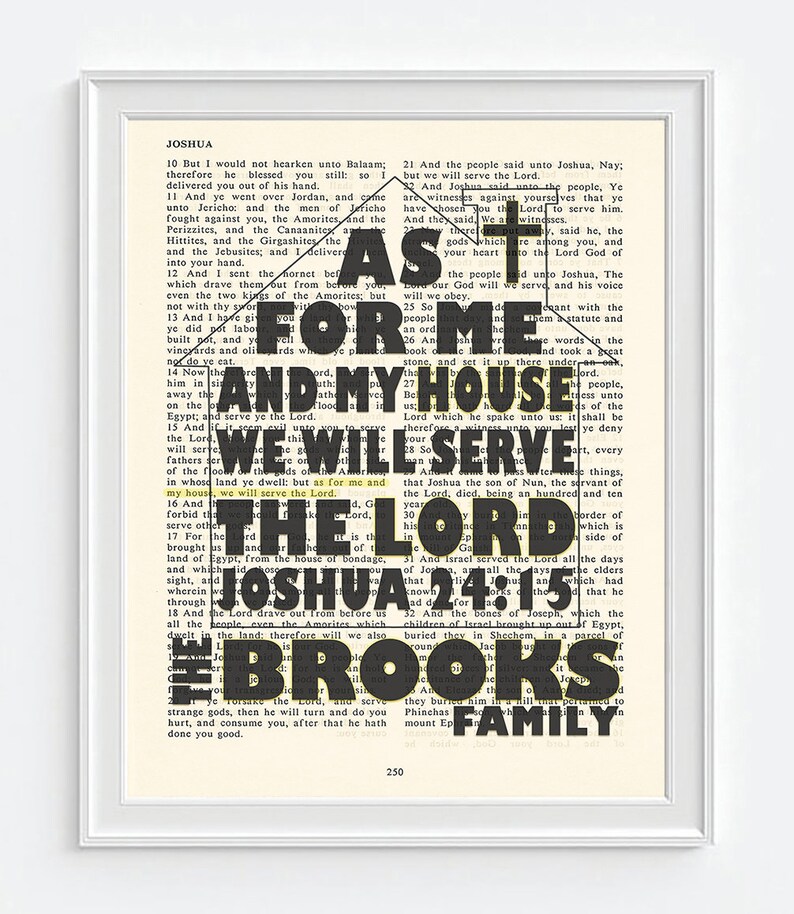 Personalized Vintage Bible Verse Scripture ART PRINT of | Etsy