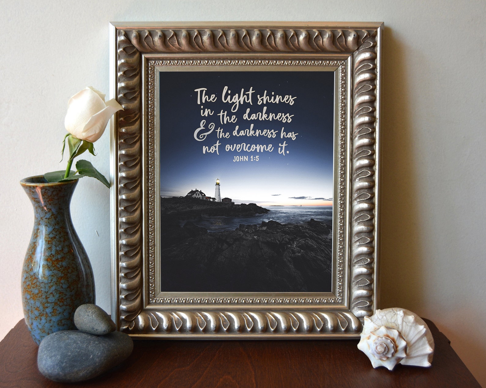 The Light Shines in the Darkness John 1:5 Bible Verse Photography PRINT ...