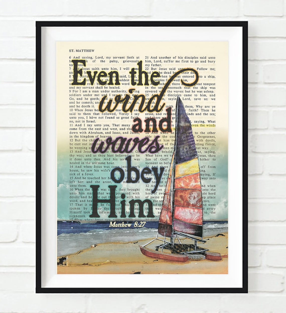 Nautical Bible Verse Art Prints Set of 6 UNFRAMED Christian | Etsy